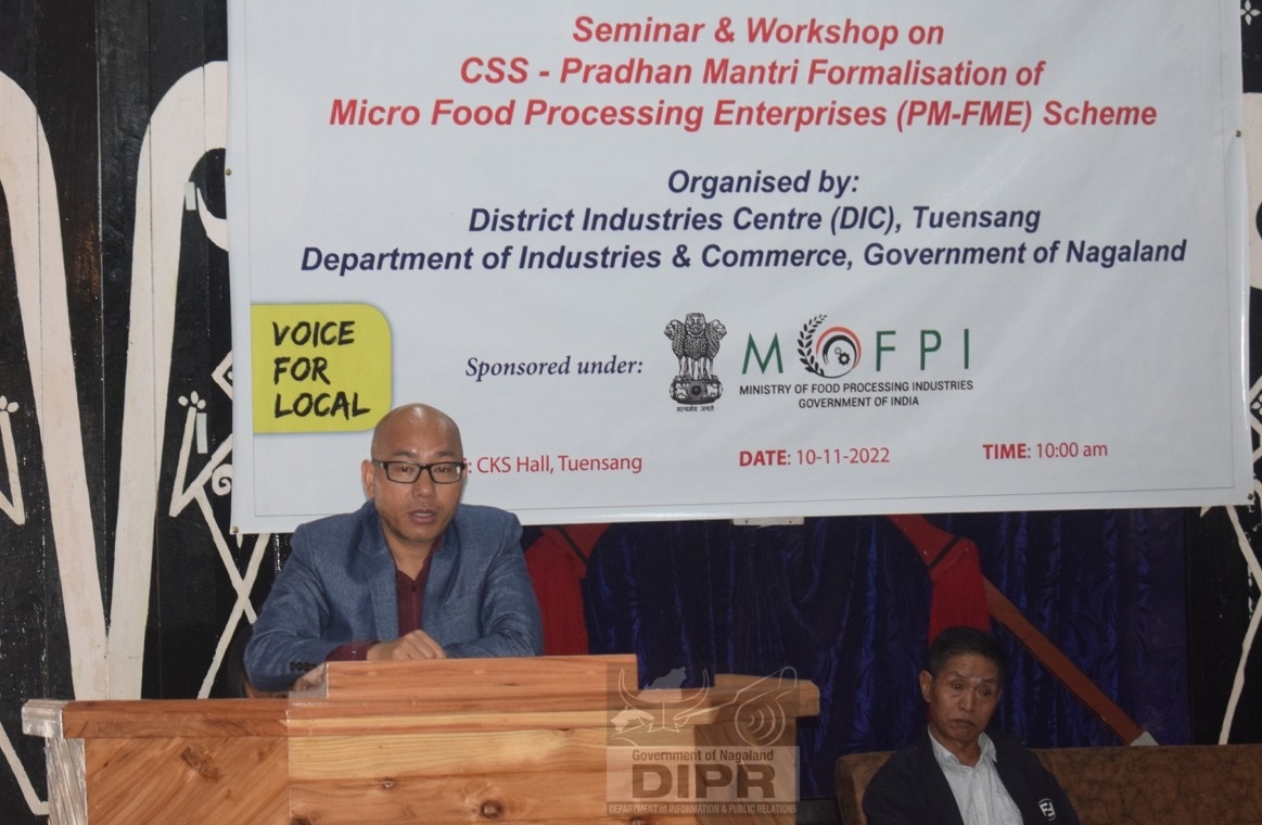WORKSHOP ON PMFME HELD AT TUENSANG | DIPR Nagaland-Department of Information & Public Relations ...